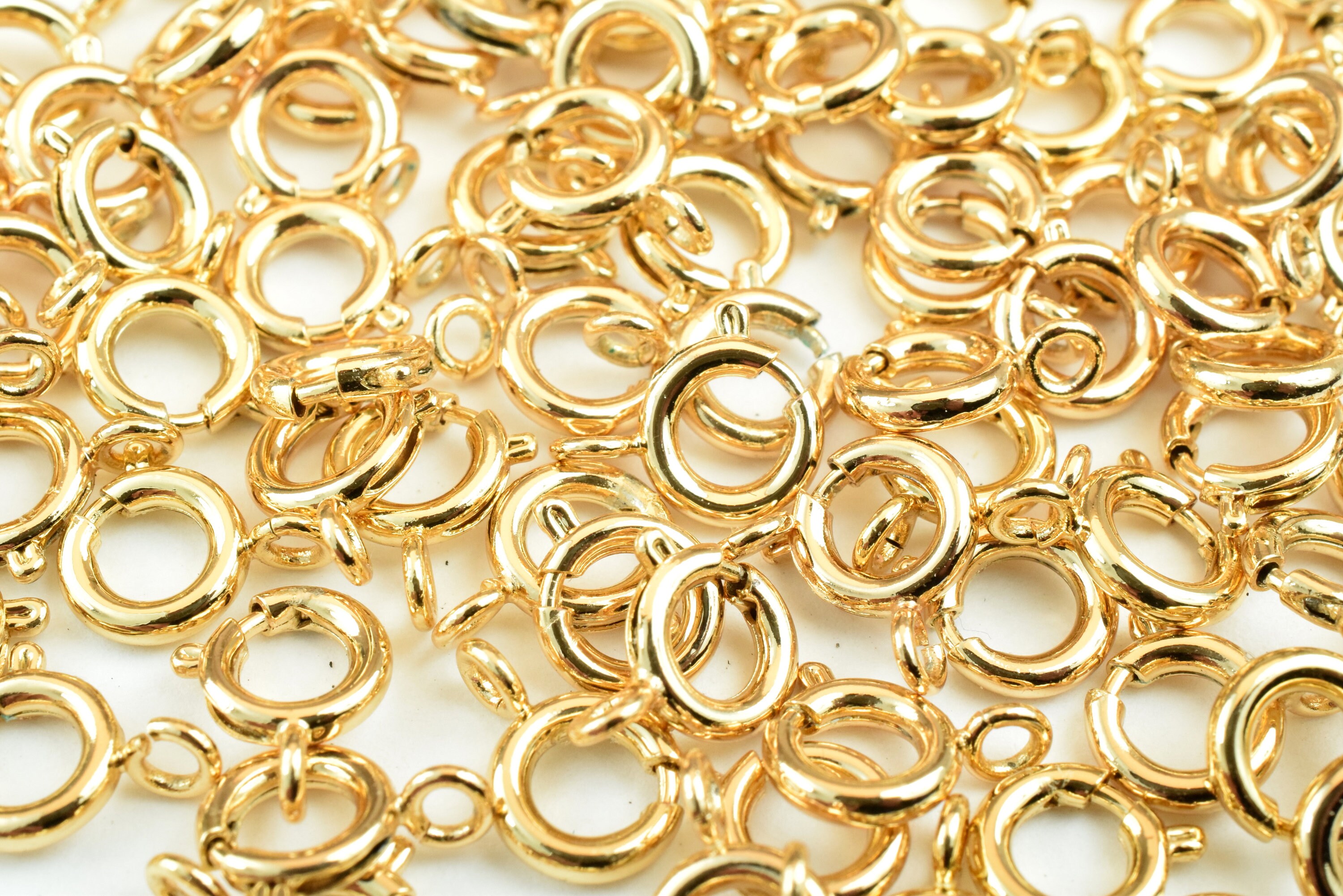 10 Pcs 18K Gold Filled Spring Clasp Various Sizes 6mm 9mm | Etsy