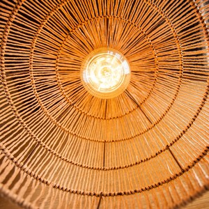 Rustic Lamp Shade, Rattan Lamp Shade, Bamboo Lamp Shade, Modern Ceiling ...