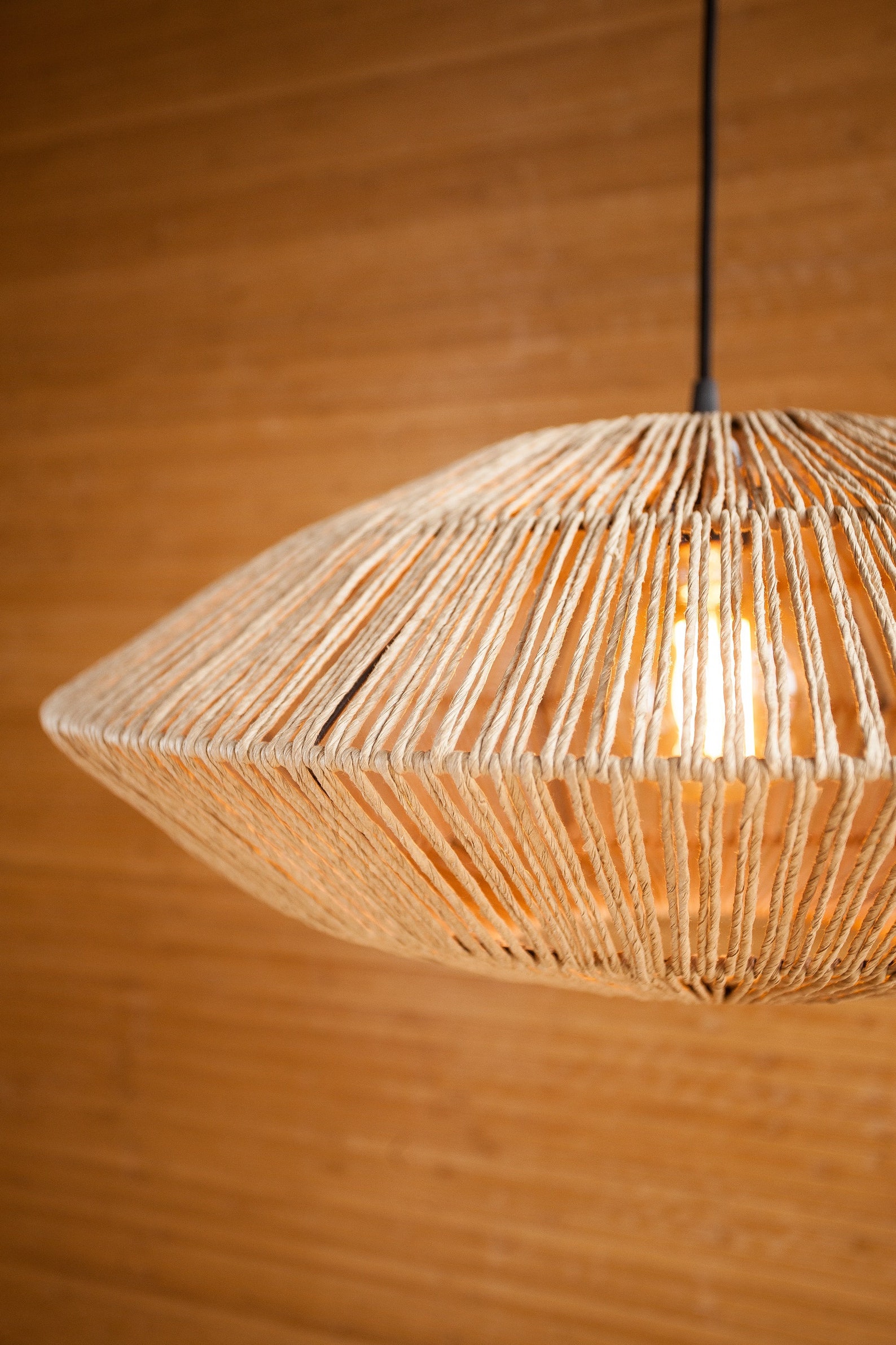 Pendant ceiling light rustic lamp shade modern ceiling | Etsy