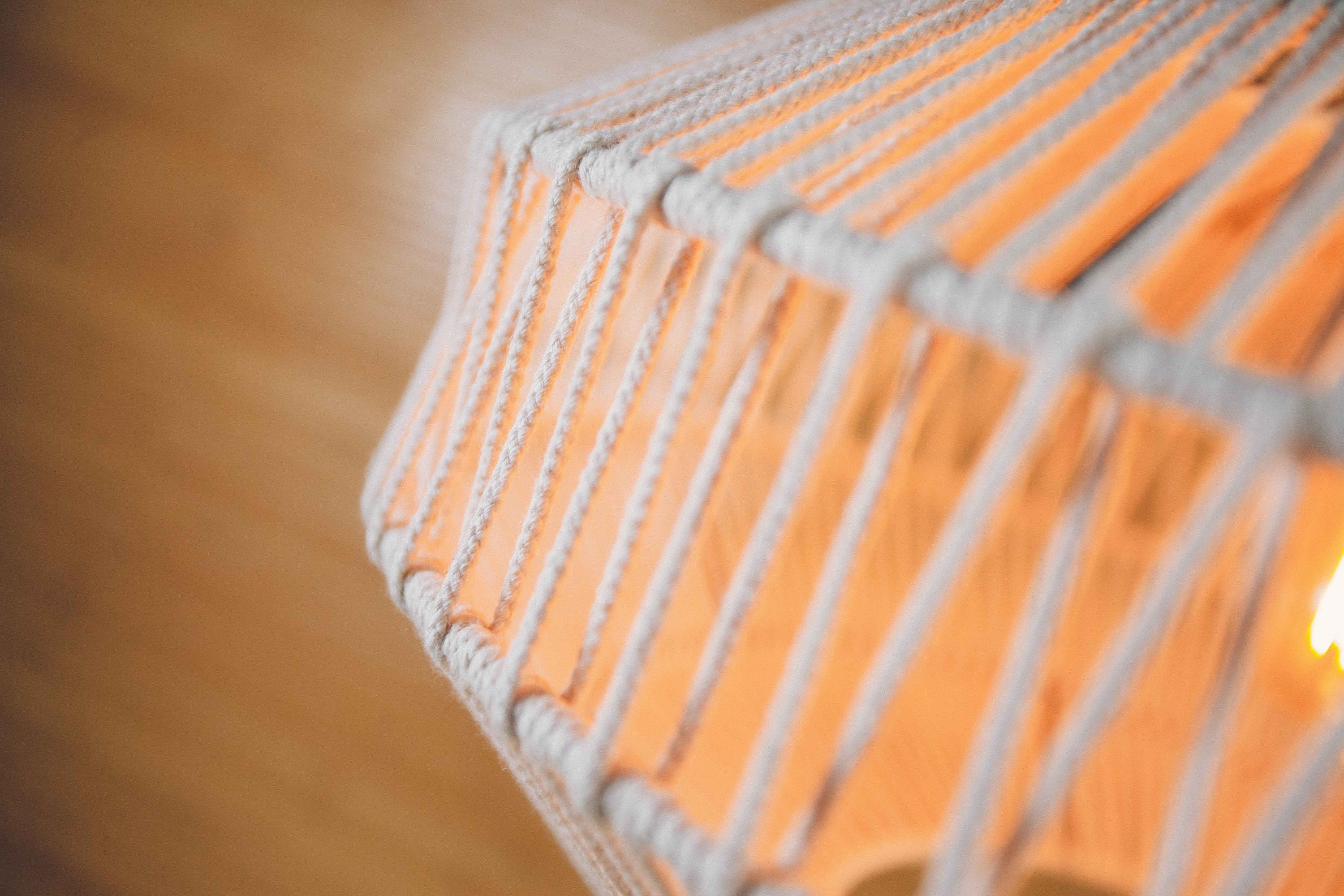 Pendant light shade macrame light modern ceiling light plug | Etsy