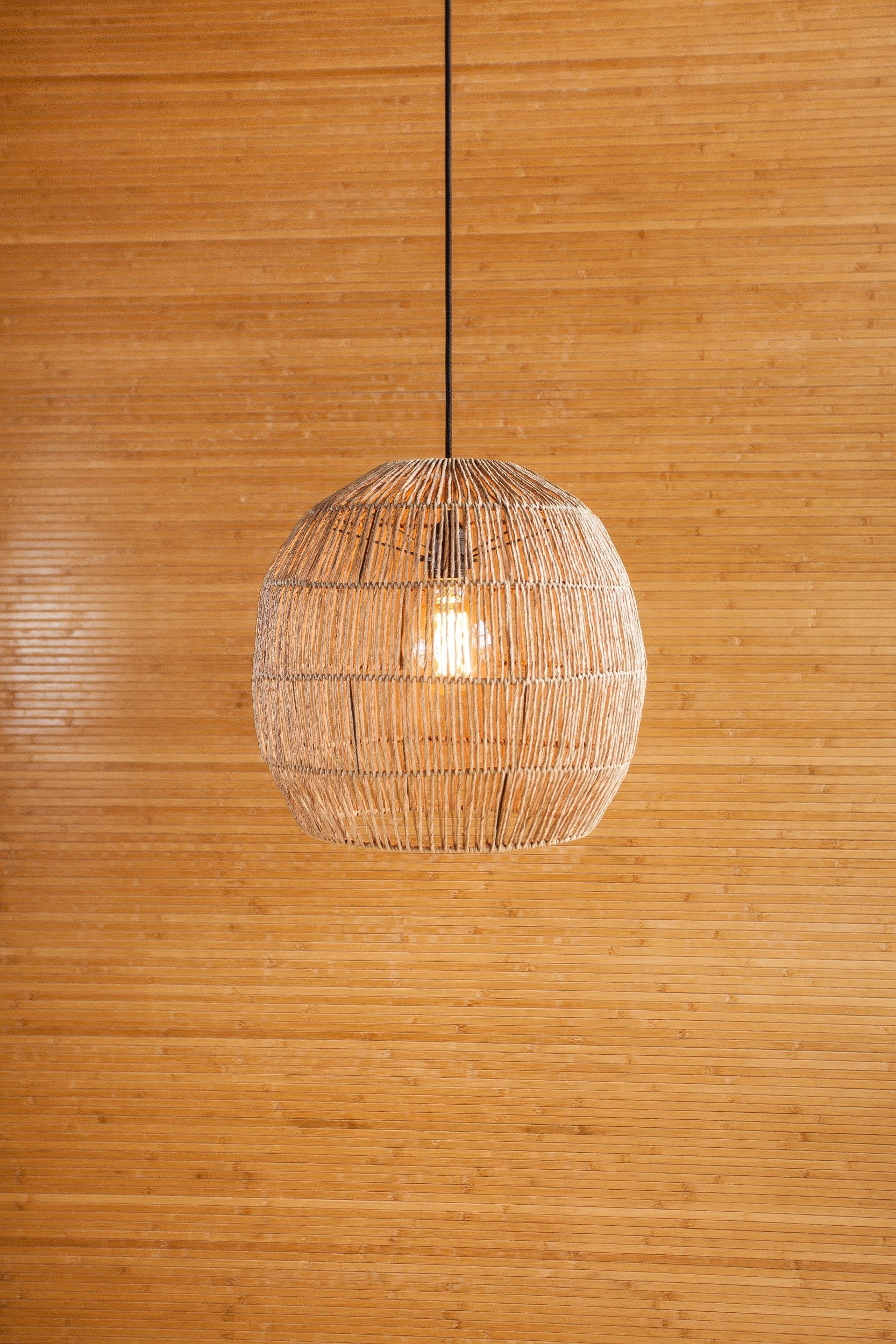 Rustic lamp shade rattan lamp shade bamboo lamp shade | Etsy