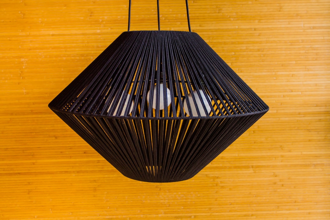 Extra Large Ceiling Light Black, Pendant Light, Boho Lighting, Plug in ...