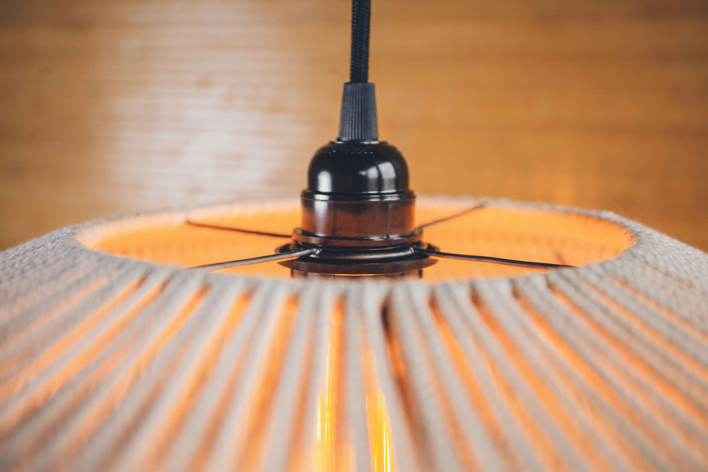 Pendant light shade macrame light modern ceiling light plug | Etsy