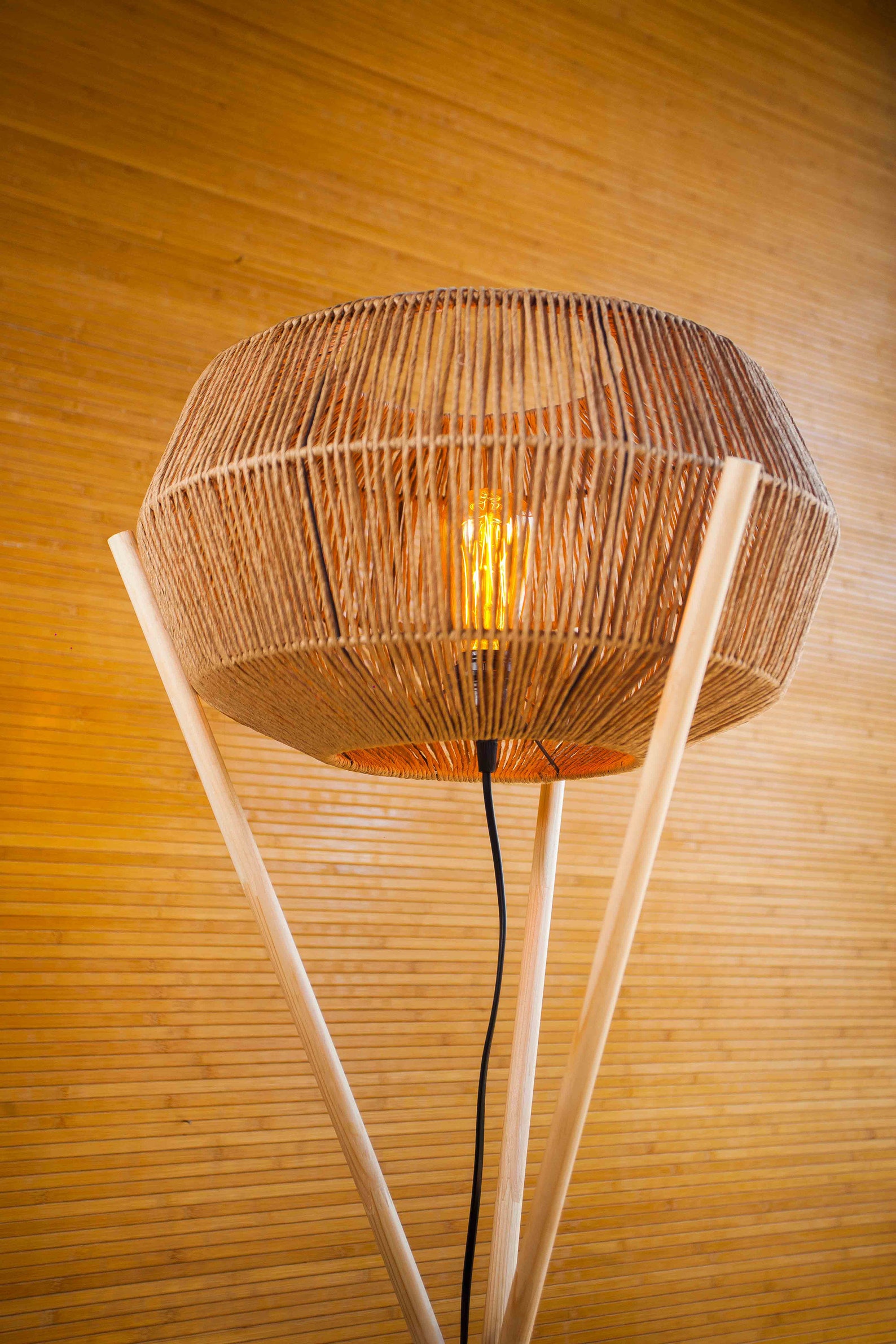 Rustic Light Floor Lamp Stand Lamp Modern Light Boho | Etsy