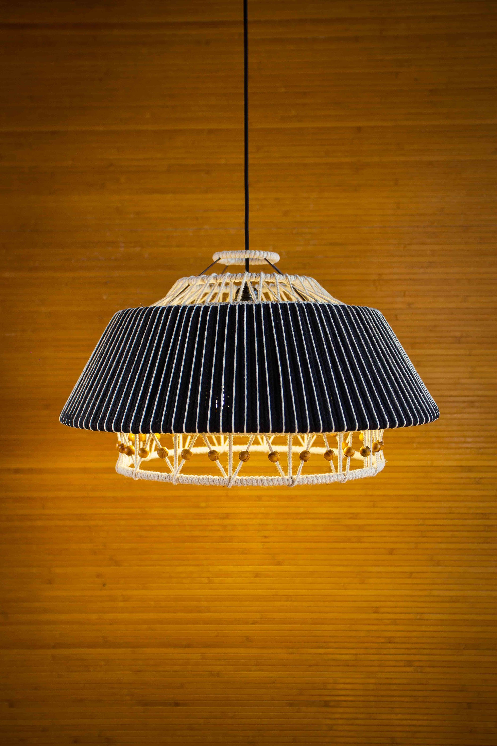 Woven light pendant modern ceiling light bedroom woven | Etsy