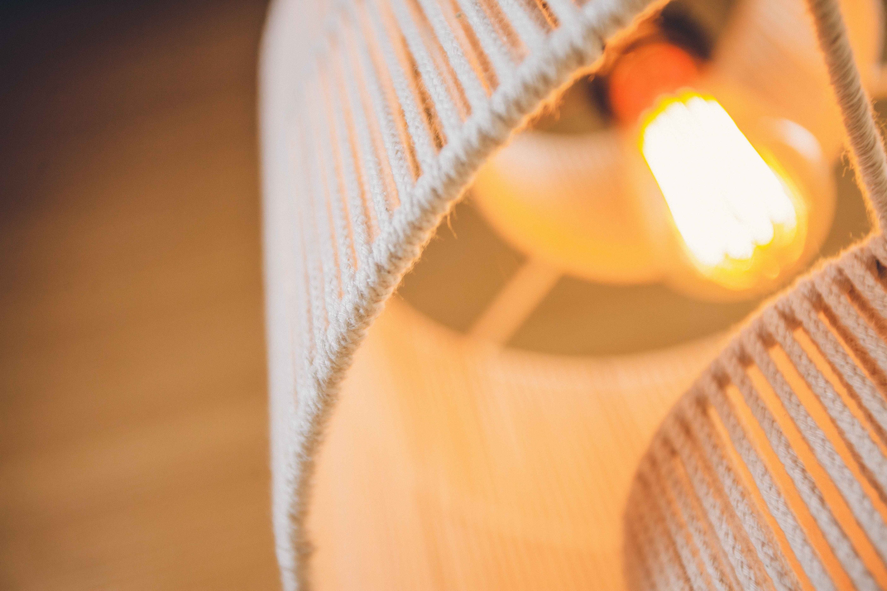 Macrame Lamp Shade Boho Lighting Modern Ceiling Light | Etsy