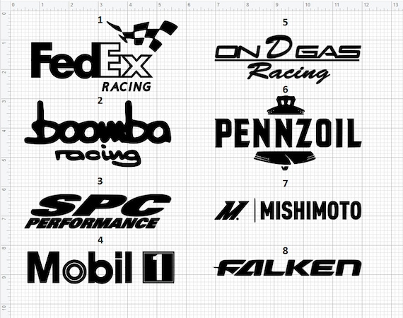 Car Racing Logo Stickers