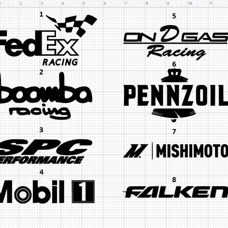 Car Racing Decals - Etsy