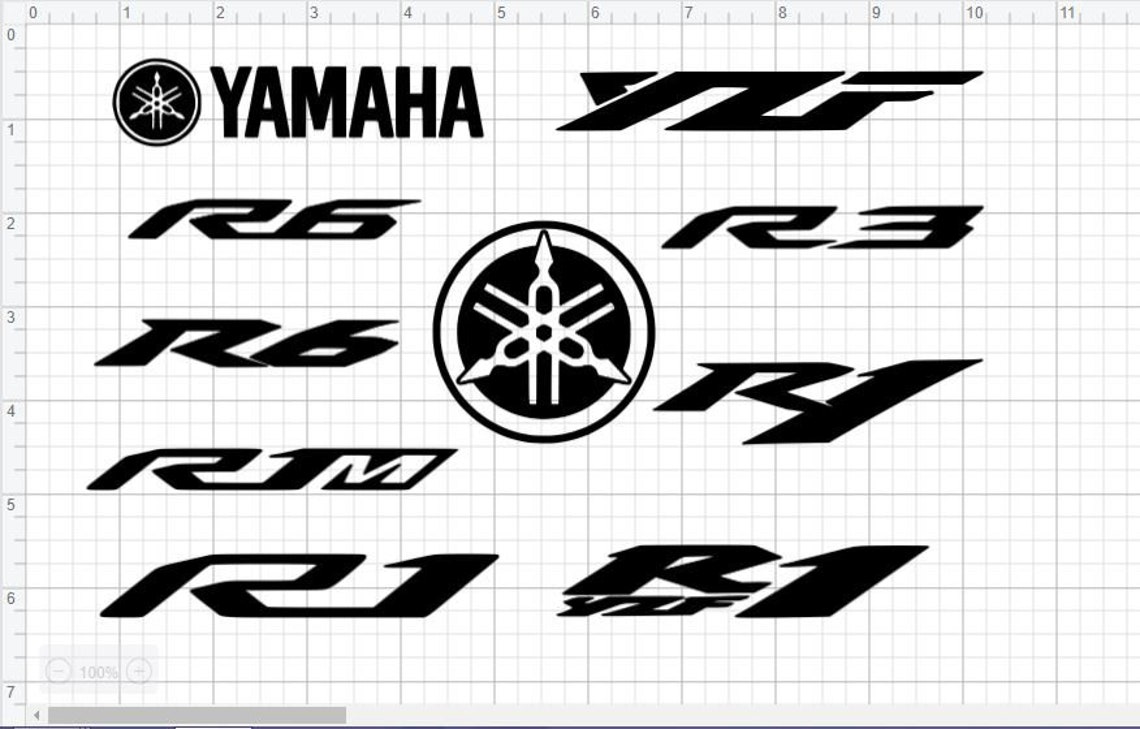 Yamaha Logo Vinyl Decal R6 R1 R1M YZF R3 YZF | Etsy UK