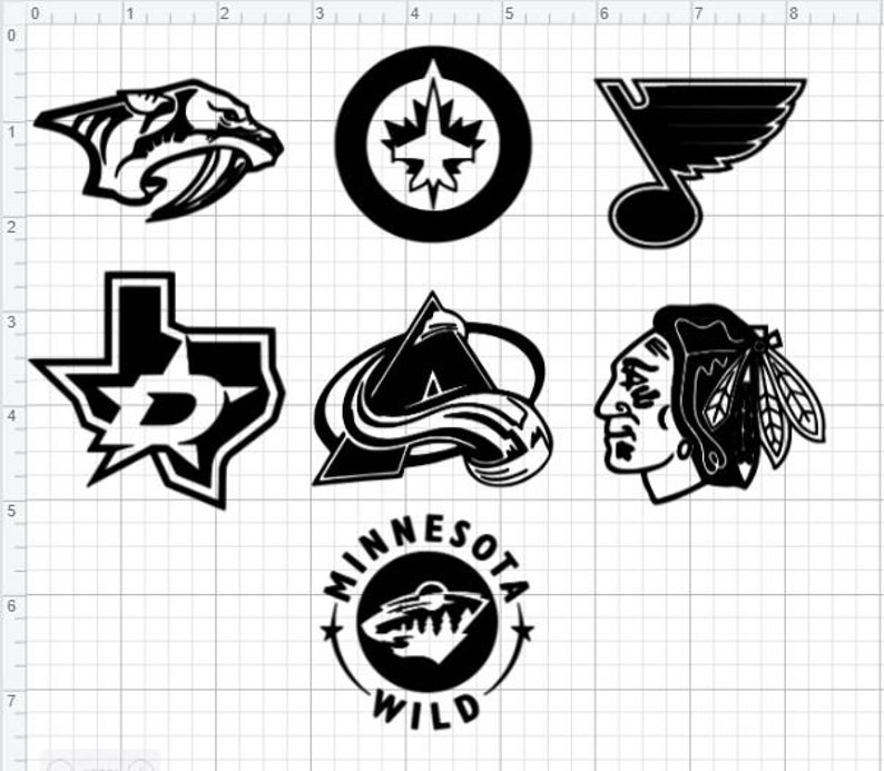 NHL Central Division Decals NHL Hockey Predators Jets - Etsy