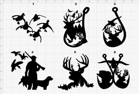 Hunting Decals Ducks Hunting Fishing Deer Hunting - Etsy