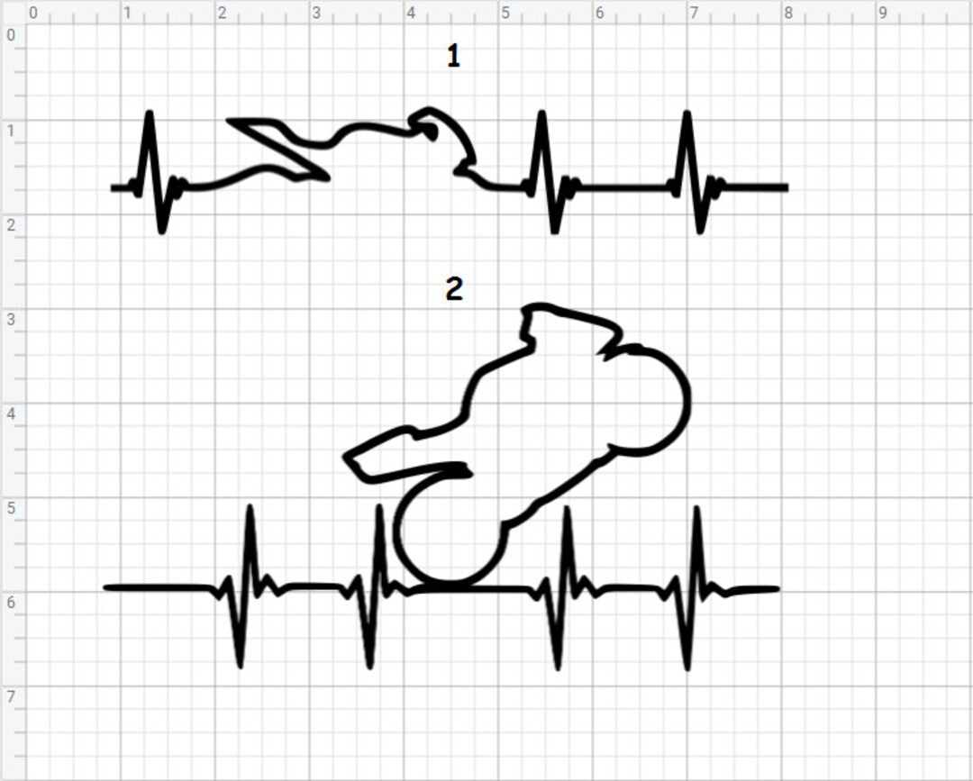 Motorcycle Heartbeat Heartbeat Decal Heartbeat Sticker Motorcycle Decal ...