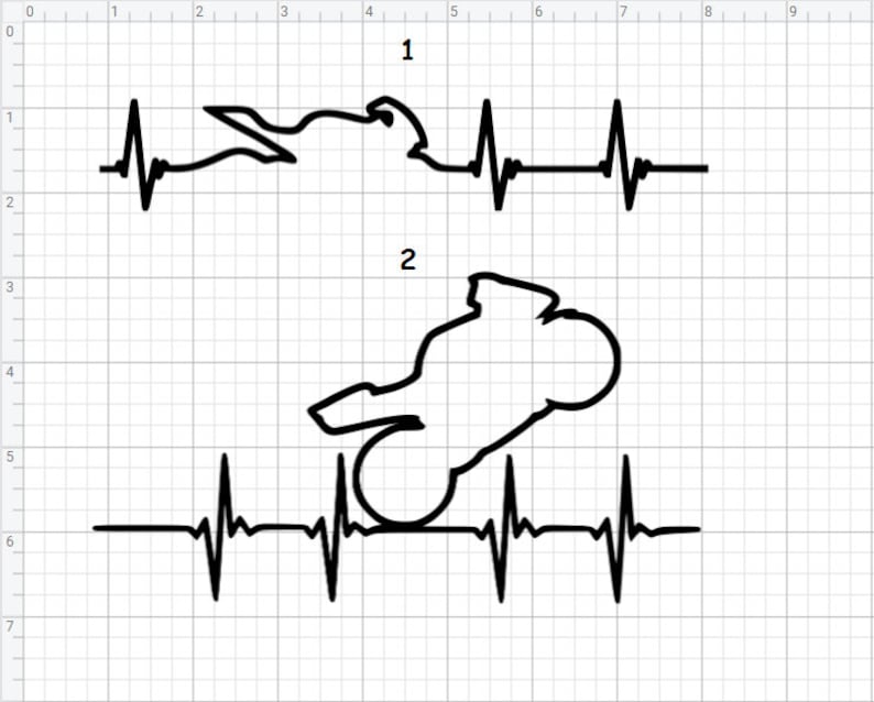 Motorcycle Heartbeat Heartbeat Decal Heartbeat Sticker - Etsy
