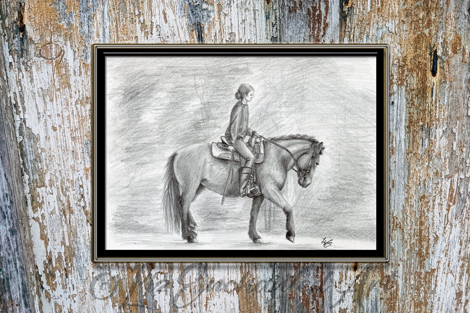 Graphite Portraits - Custom Horse Drawings - Pencil Art - Horse and ...