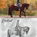 Graphite Portraits Custom Horse Drawings Pencil Art Horse and Rider Art ...