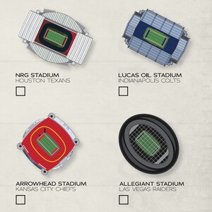 Football Stadium Checklist Poster - NFL - Pro Football - National ...