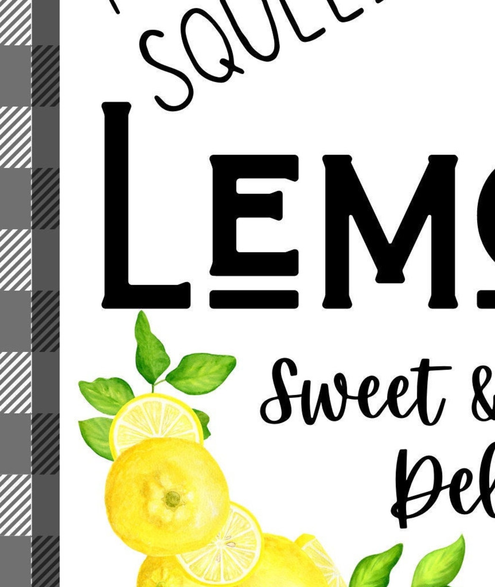 Lemon Print Fresh Squeezed Lemonade Print Watercolor | Etsy