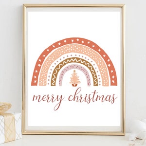 Christmas Printable Wall Art, Boho Christmas Set of 12 Prints ...