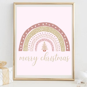Christmas Printable Wall Art, Boho Christmas Set of 12 Prints ...