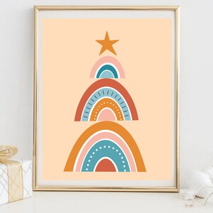 Christmas Printable Wall Art, Boho Christmas Set of 12 Prints ...