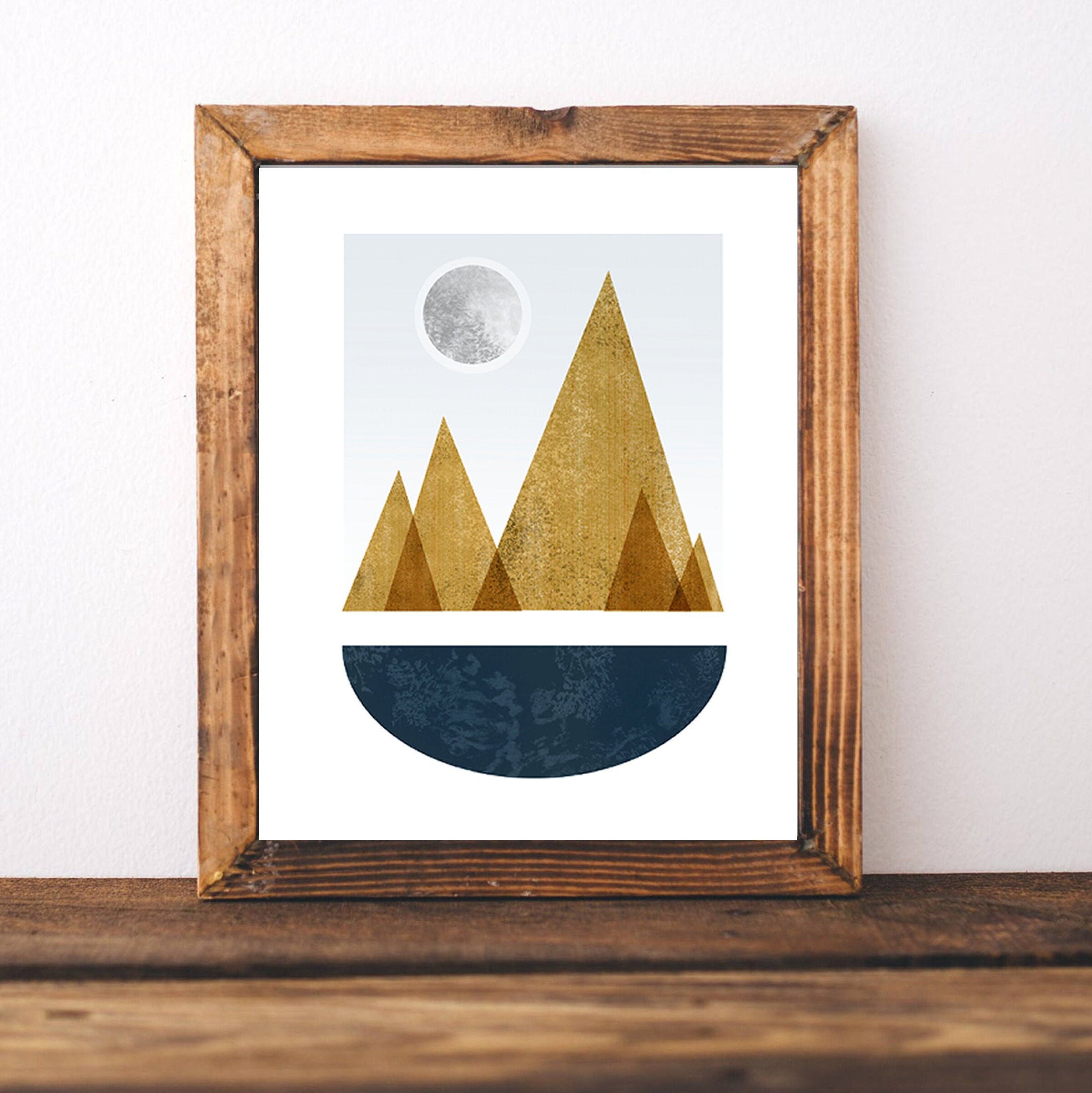 Set of 2 Prints Modern Landscapes Prints MCM Printable - Etsy