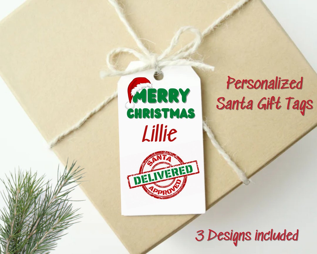 Printable Santa Gift Tags Personalized Santa Tags Christmas Gift Tags ...