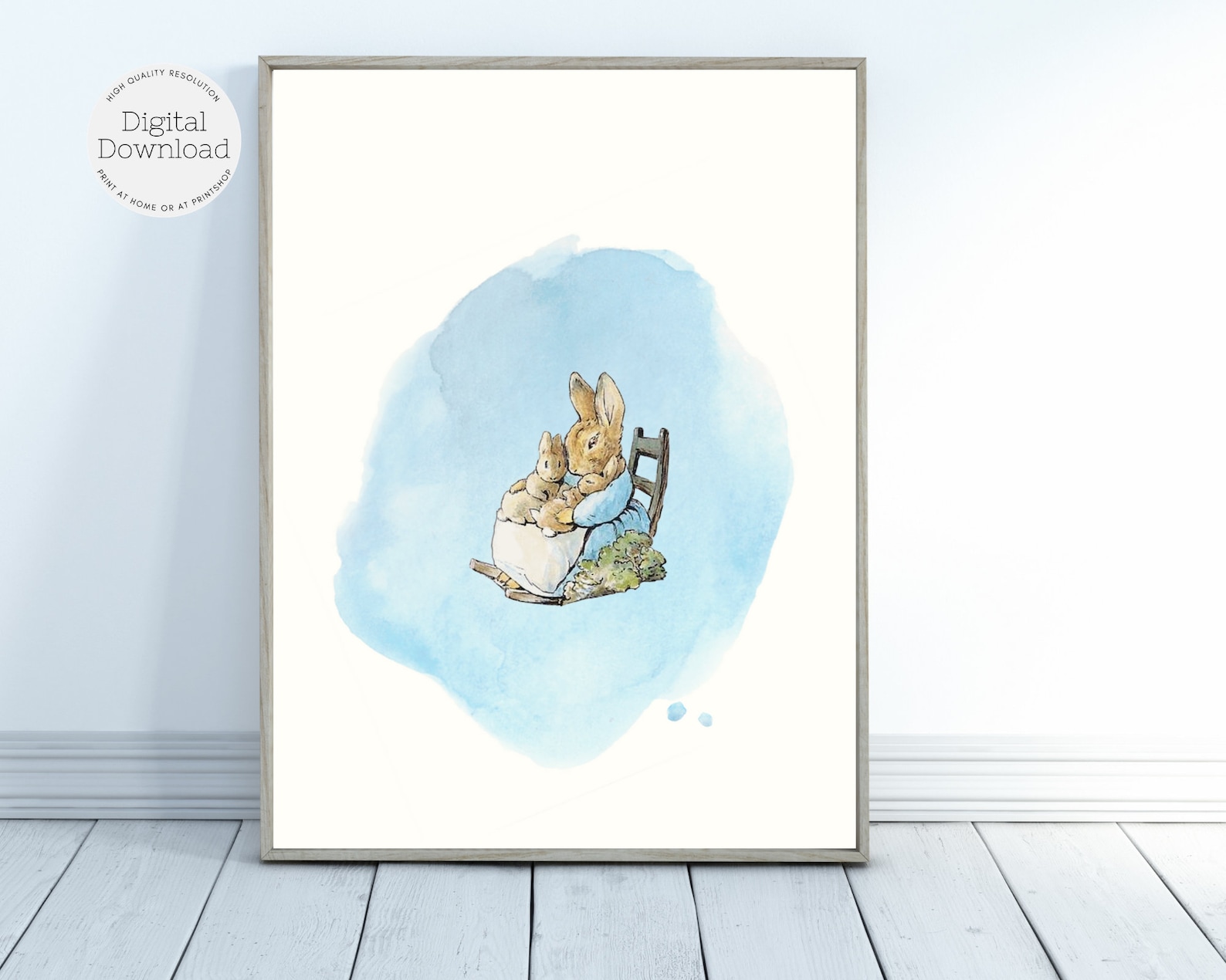Peter Rabbit Set of 6 Prints BLUE Nursery Art Beatrix | Etsy