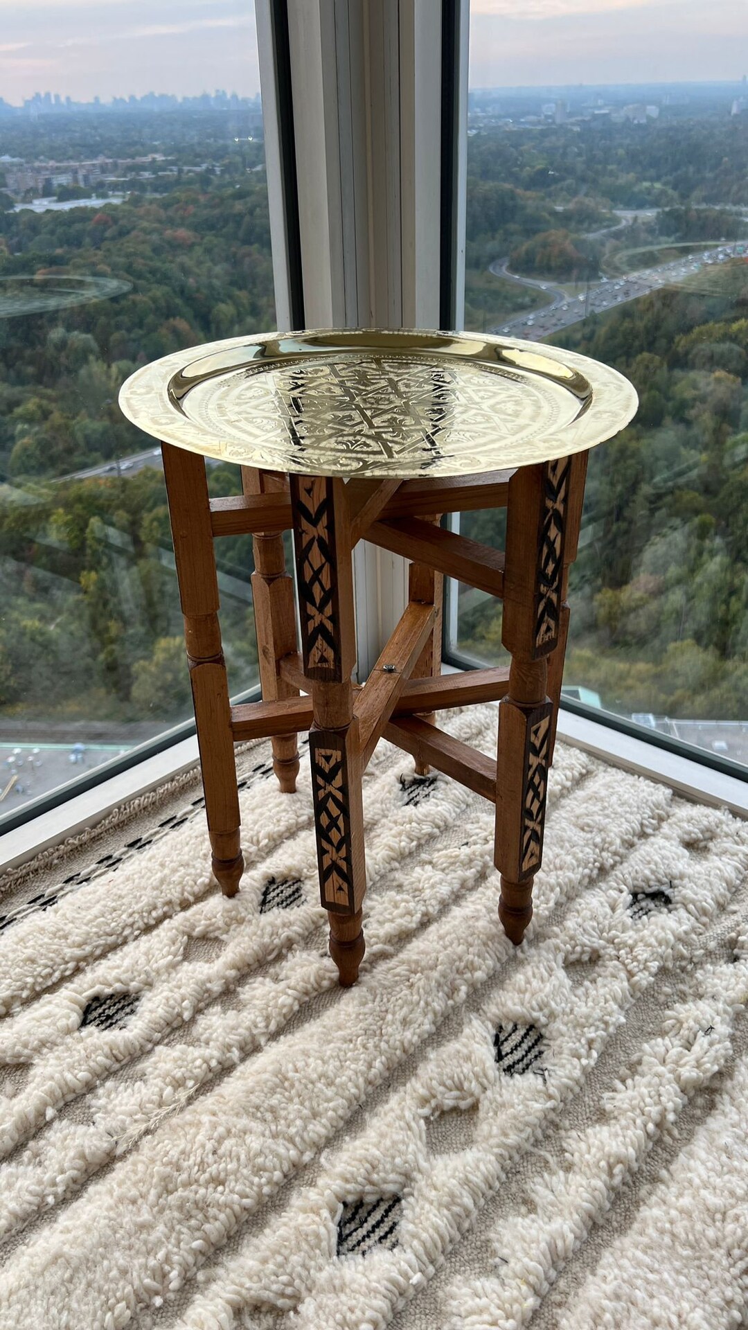 Moroccan Aluminum Table, Silver Table, Artisanal Table, Easy to Arrange ...