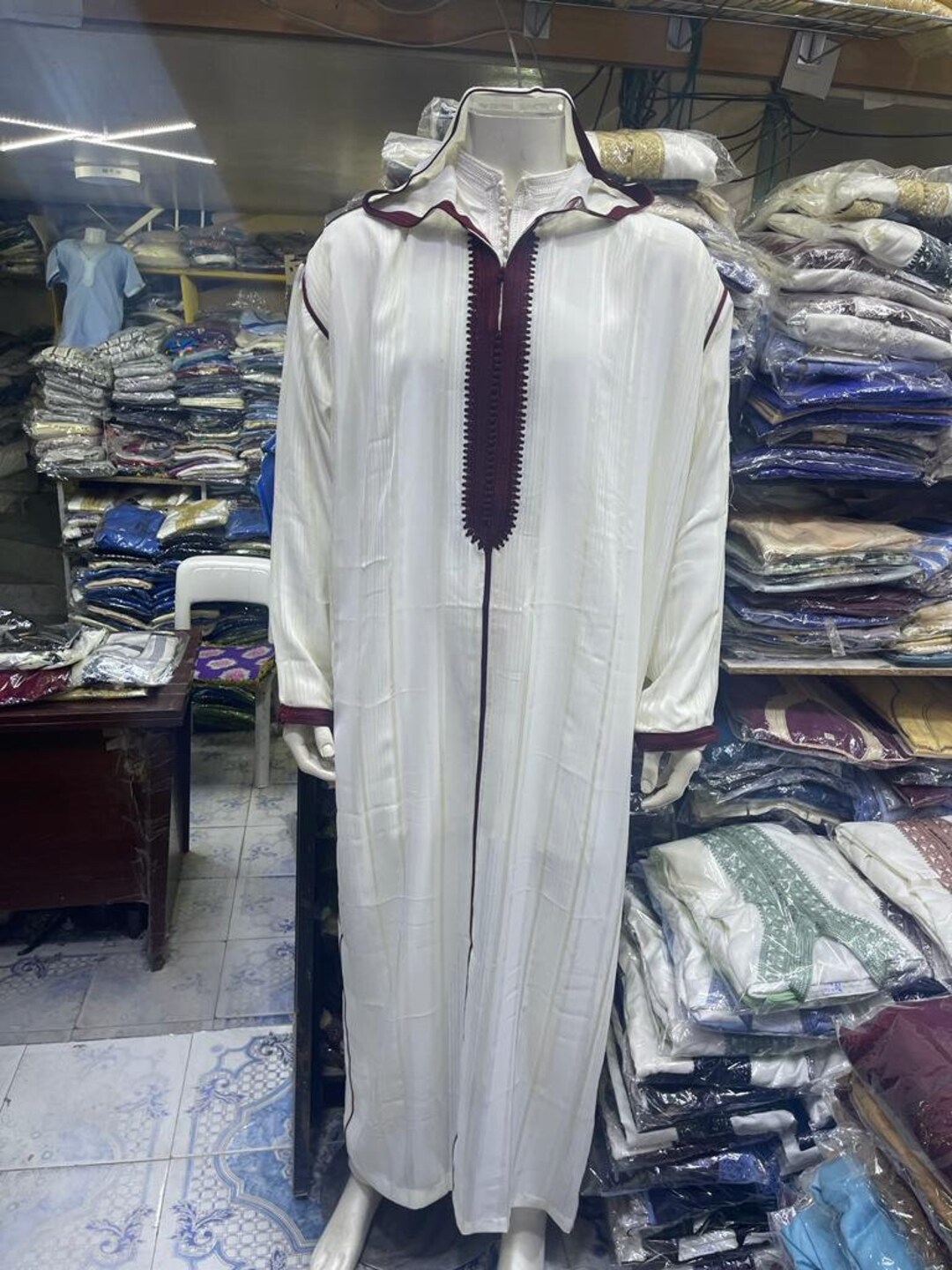 Winter Thobe,moroccan Thobe,moroccan Wool Djellaba,pure Wool Hooded ...