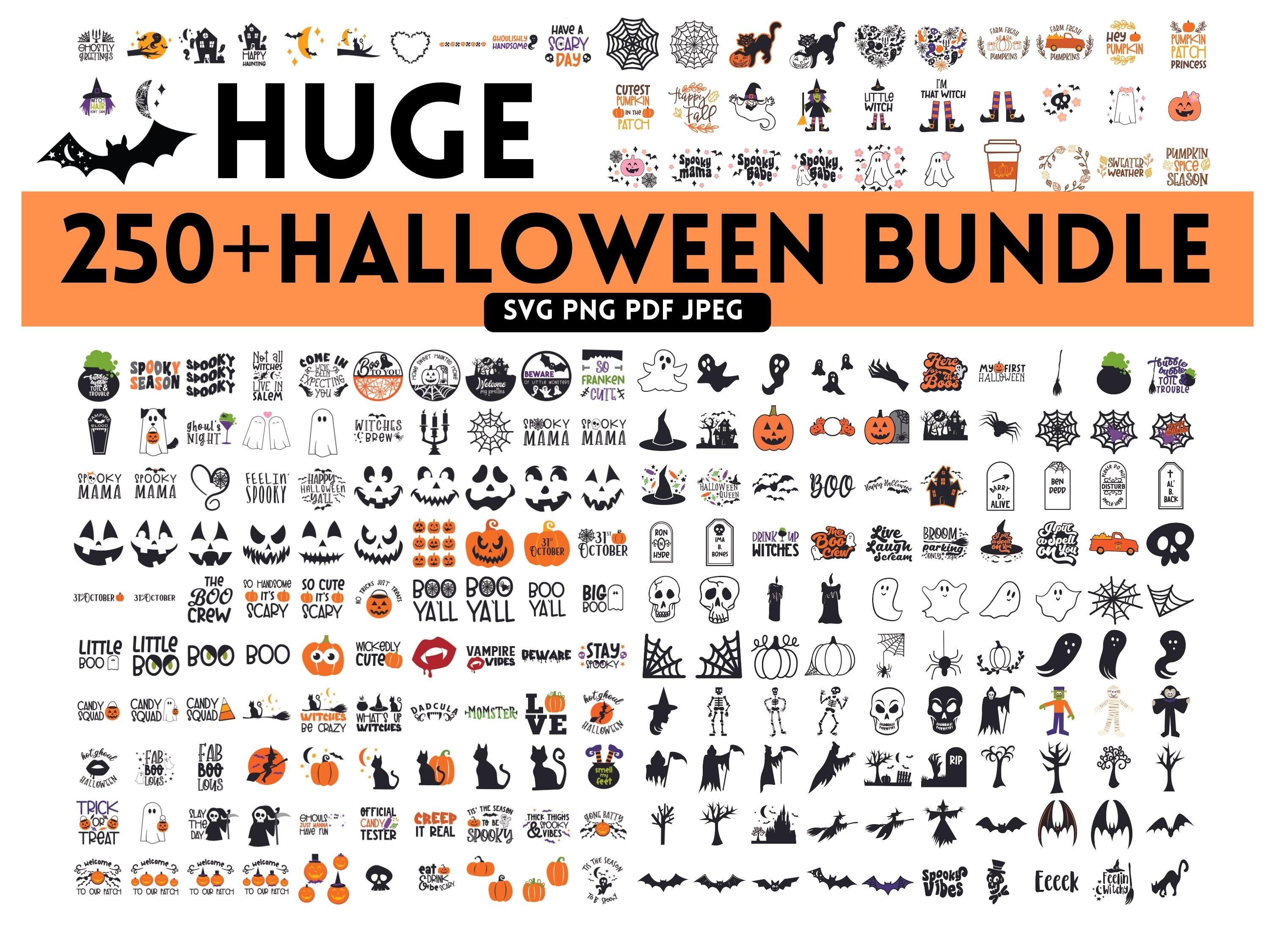 Huge Halloween Bundle 250+ Designs, Halloween SVG Bundle, Fall SVG ...