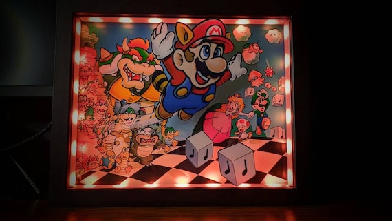 Super Mario Bros. 3 Poster Shadowbox select a Size optional - Etsy