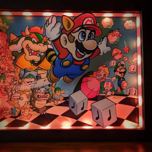 Mario Shadow Box - Etsy