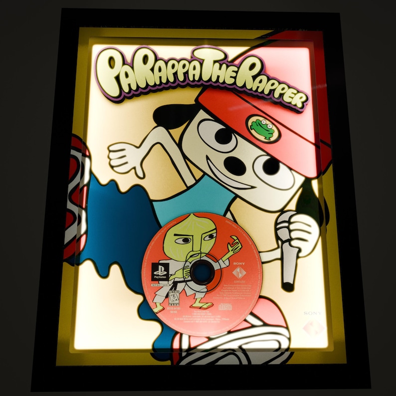 Parappa the Rapper Replica CD Deluxe Shadow Box Framed Art (select a ...