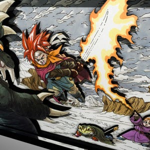 Chrono Trigger Deluxe Shadow Box Framed Art (select a Size) (optional ...