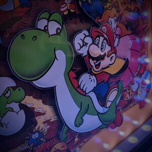 Super Mario World Treasure Map Poster Shadowbox large optional Lighting ...