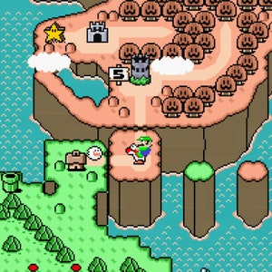 Super Mario World Map Poster regular, Fall/autumn & Half World select a ...