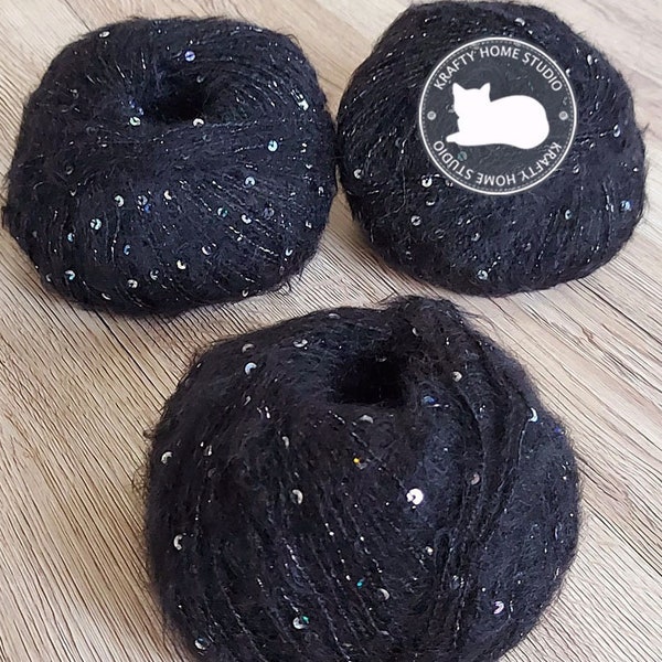Yarn With Sequins - Etsy