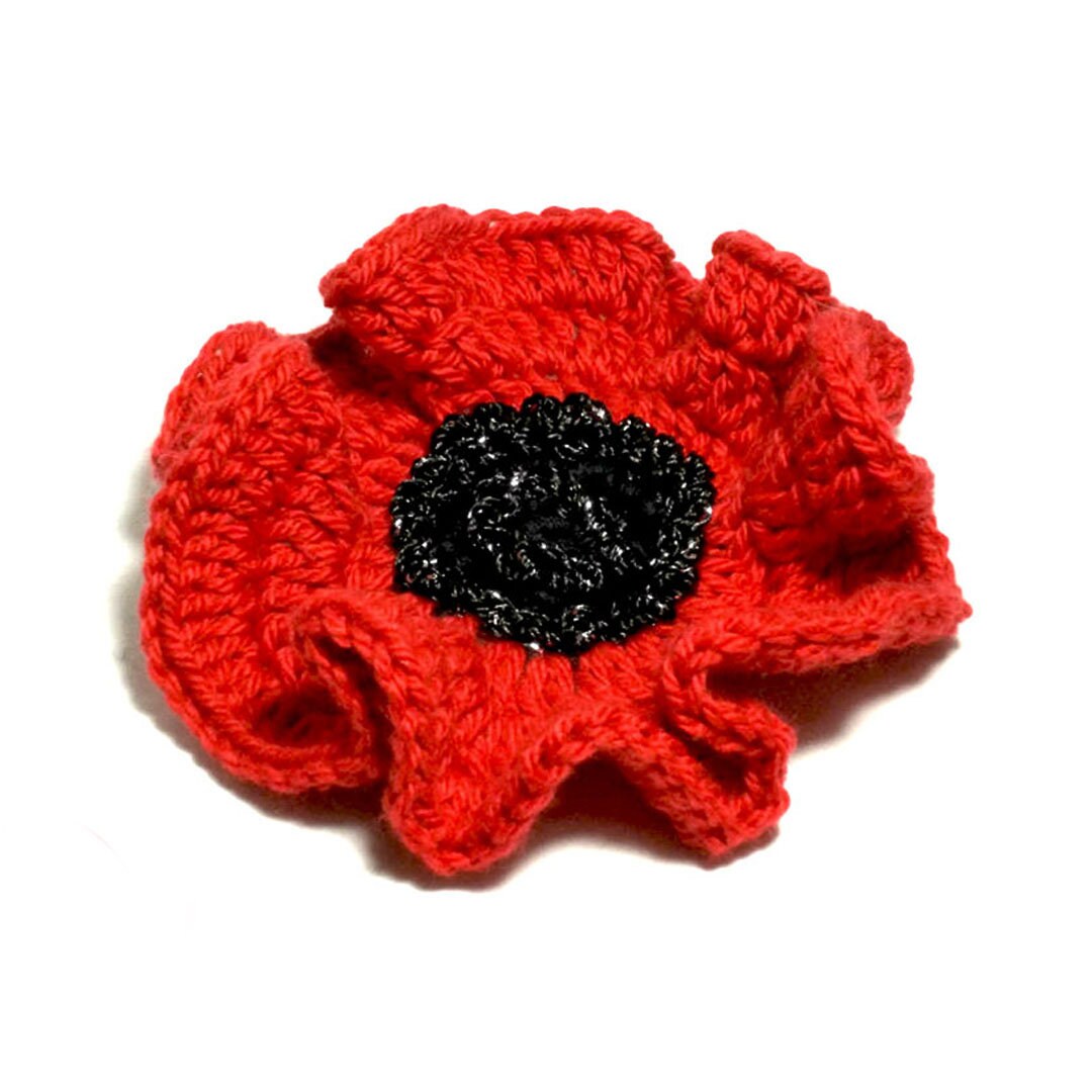 Easy Crochet Poppy Pattern Flower for Beginners Written - Etsy