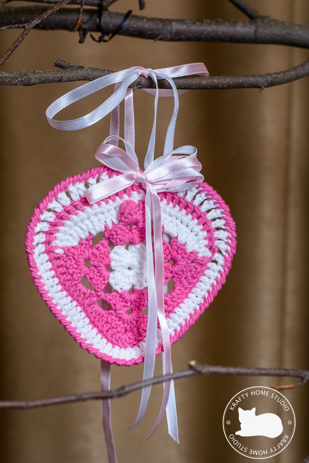 Crochet Heart Pattern, Large Heart Pattern, Heart Coasters Tutorial ...
