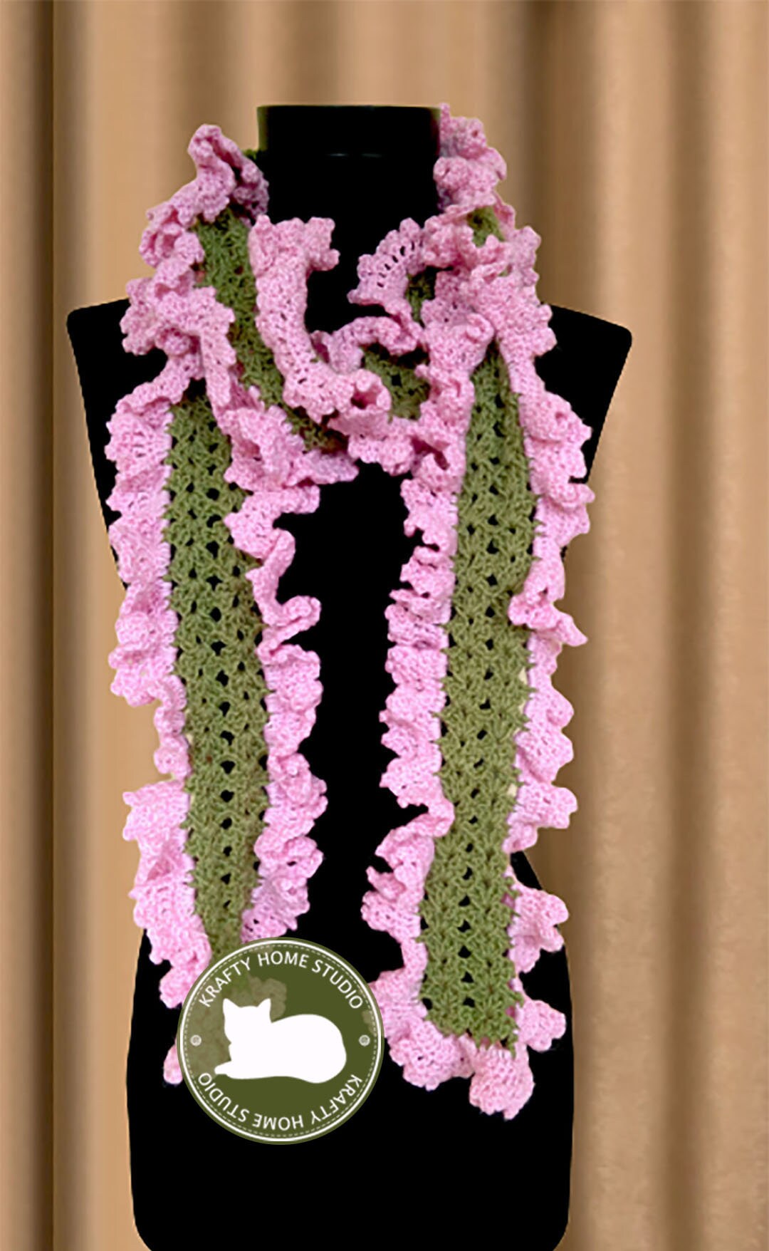 Long Ruffle Scarf Crochet Pattern Easy Tutorial for a Rich - Etsy