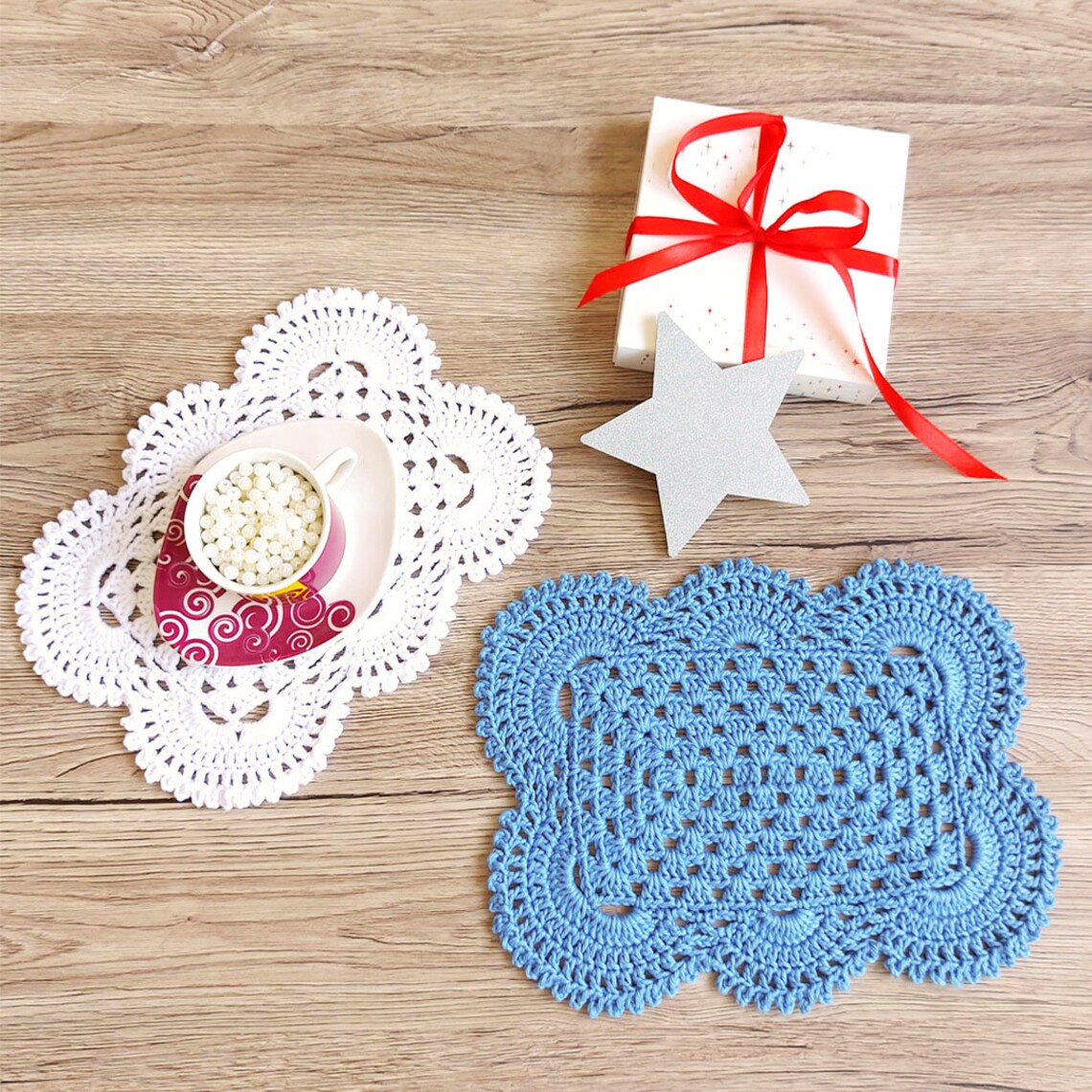 Crochet Rectangular Doily Pattern How to Crochet Doily - Etsy