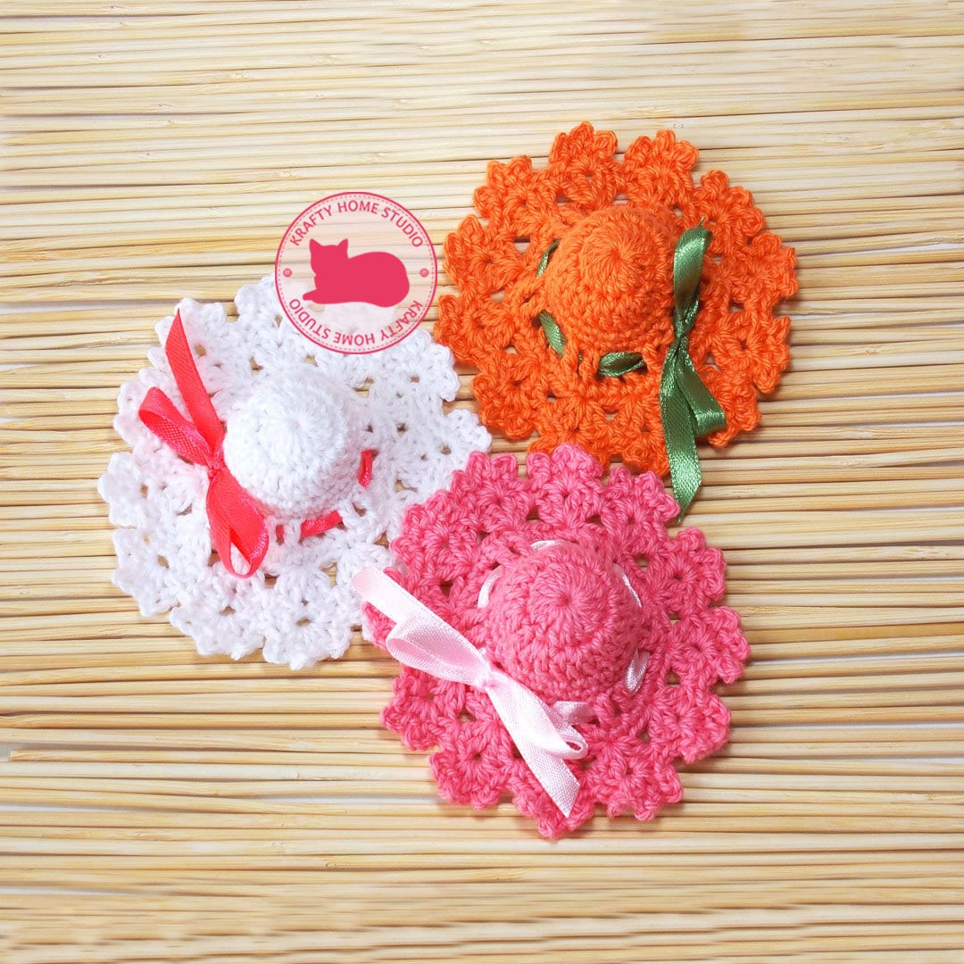 Crochet Mini Hat Pattern, Home Decoration, Nursery, Embellishment ...