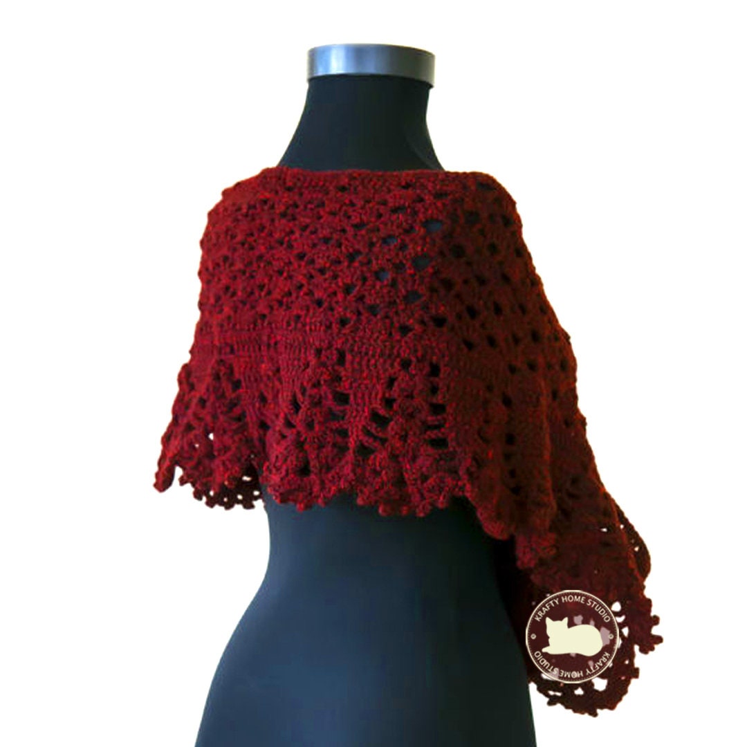 Rectangle Crochet Shawl, Ruffle Crochet Shawl Pattern, Lacy Wrap Scarf ...