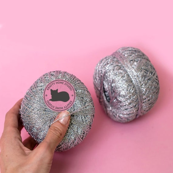 Silver Glitter Yarn Soft Metallic Yarn Shimmer Thread Shiny - Etsy