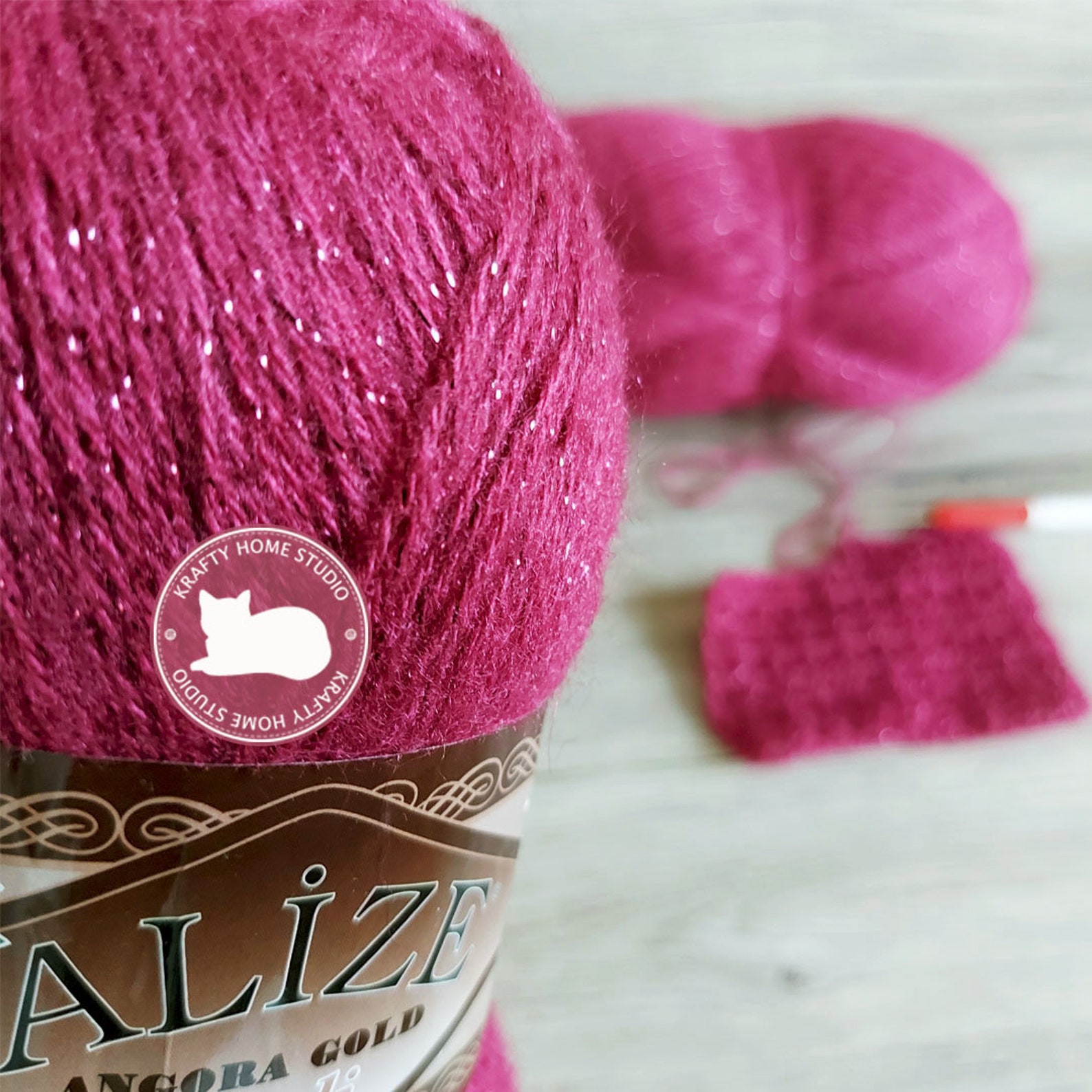 Alize Angora Gold Simli Ruby Yarn Lightweight Fingering Yarn - Etsy