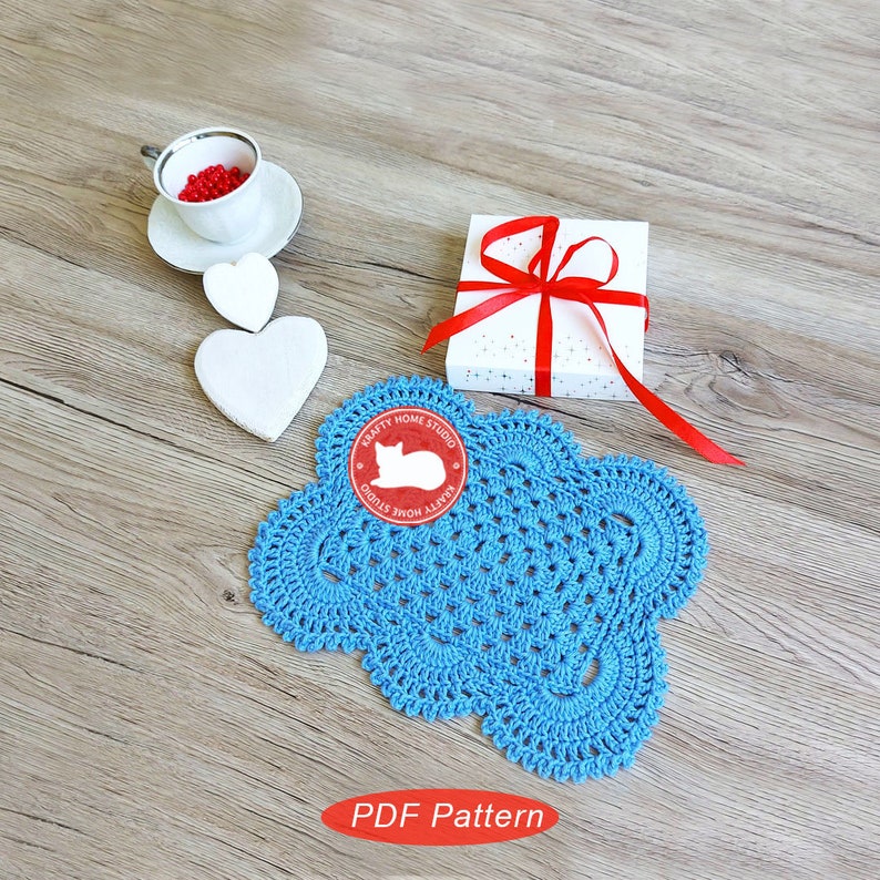 Crochet Rectangular Doily Pattern How to Crochet Doily | Etsy