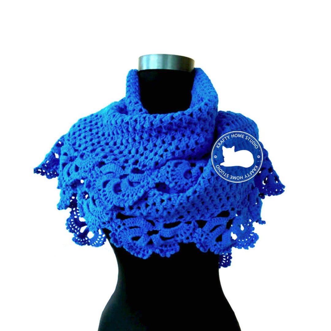 Crochet Triangular Shawl Pattern, Lace Triangle Scarf Crochet Wrap ...