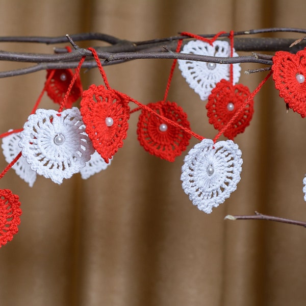 Crochet Heart Banner - Etsy