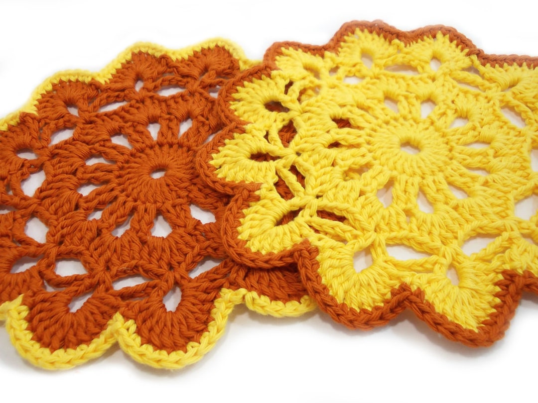 Crochet Doily Pattern Easy Coaster Pattern for Beginners - Etsy