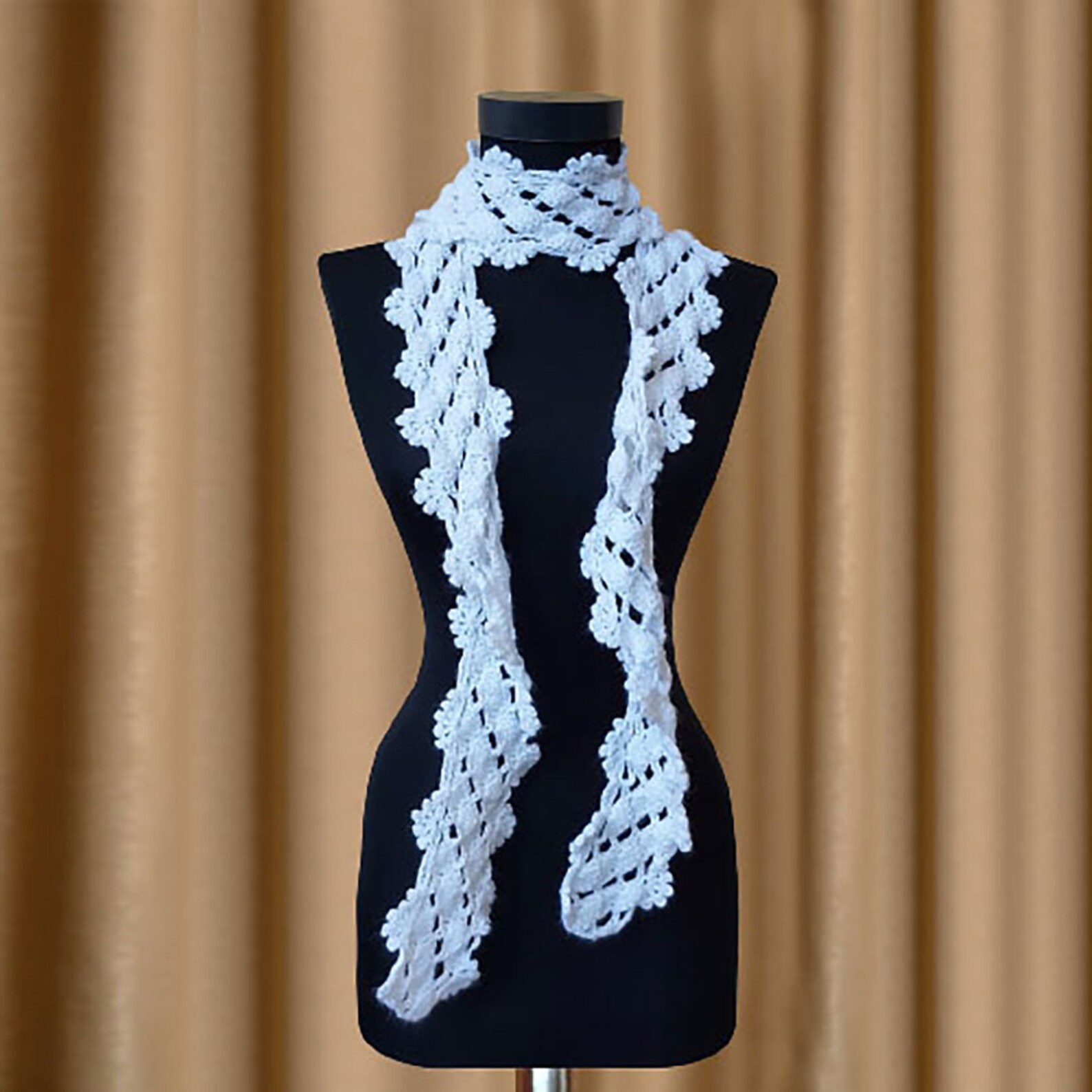 Skinny Scarf Crochet Pattern Crochet Tutorial for Long Lace - Etsy